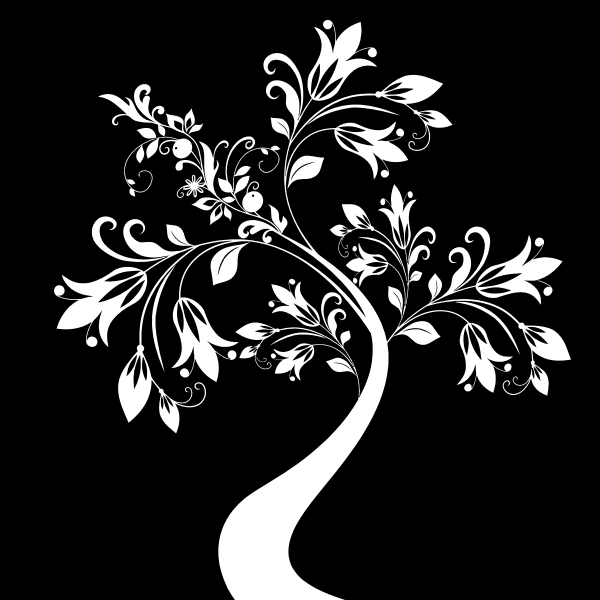 Swirling tree vector clip art | Free SVG
