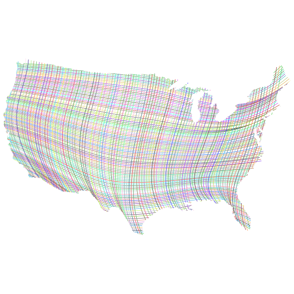 Hearts United States Map | Free SVG
