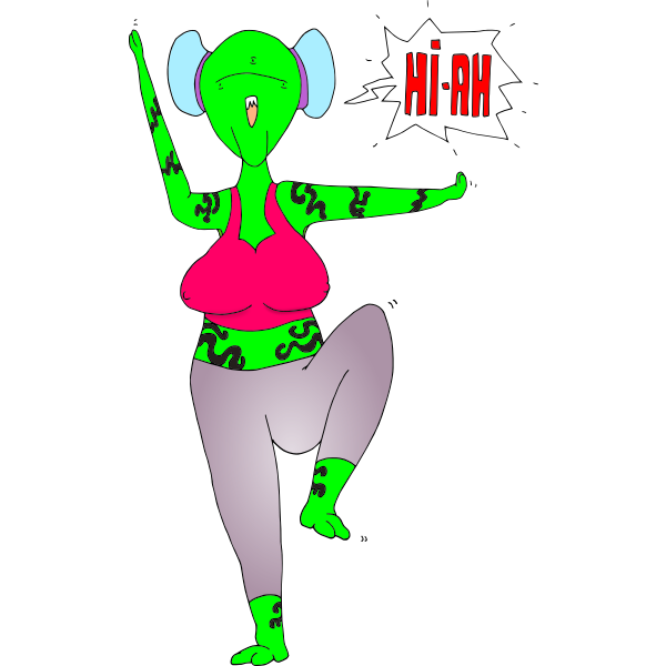 Karate Alien | Free SVG