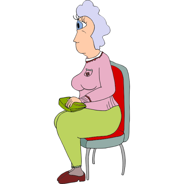 Woman waiting | Free SVG