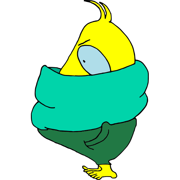 Character with scarf | Free SVG