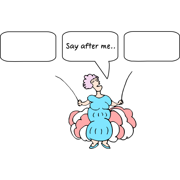 Say after me | Free SVG