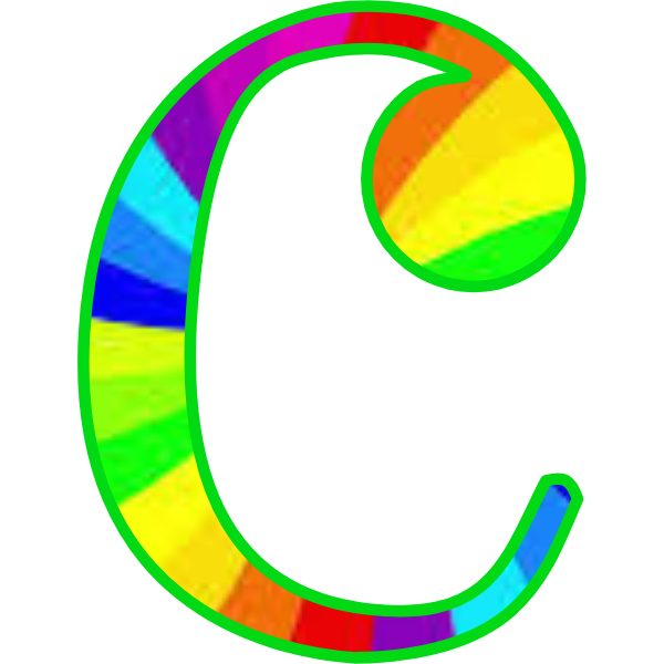 Time Signature Common Time Rainbow Color | Free SVG
