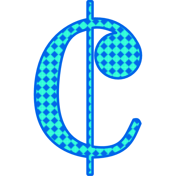 Time Signature Cut Time Blue Color | Free SVG