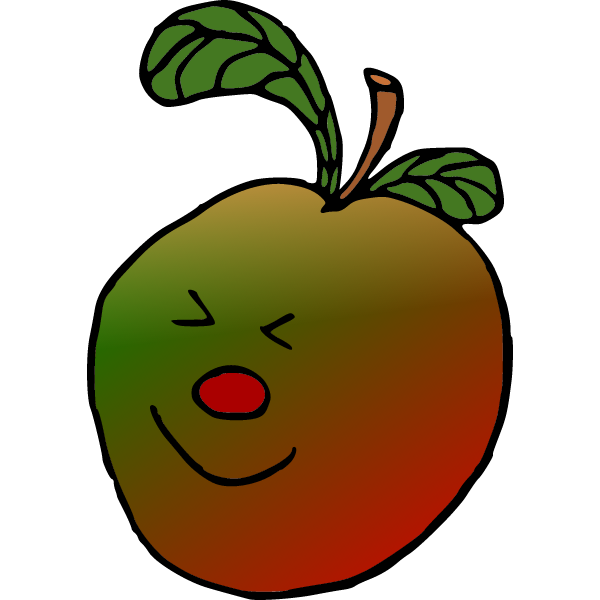 Smiling apple | Free SVG