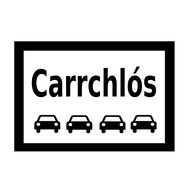 Car Park sign Irish | Free SVG