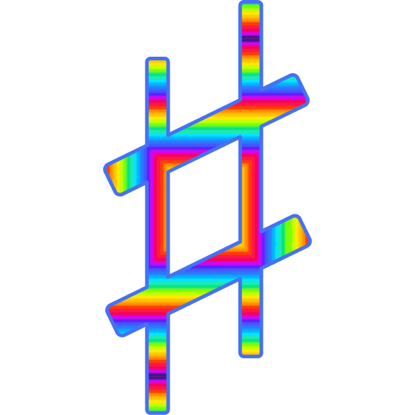 Accidental sharp in bright colors | Free SVG