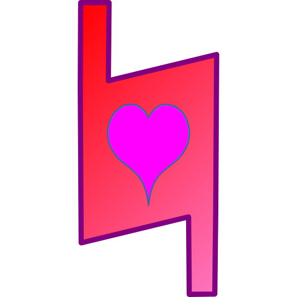 Accidental sharp with a heart | Free SVG