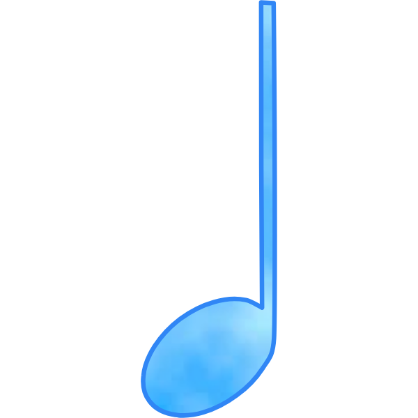 A quarter note in blue color | Free SVG