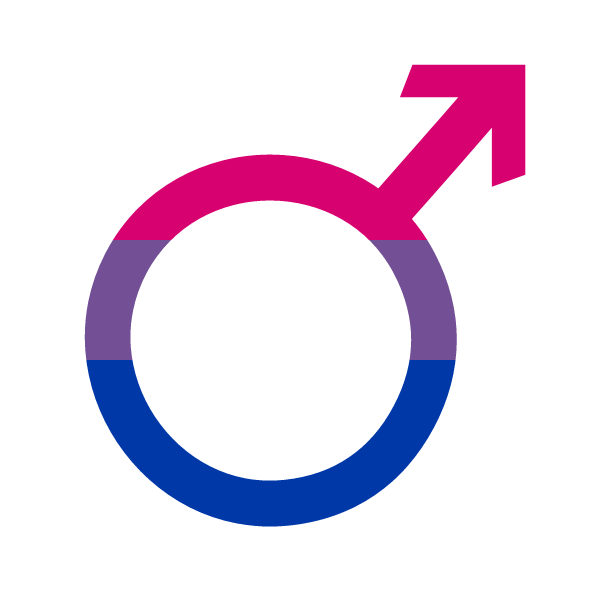 Bisexual pride male symbol | Free SVG