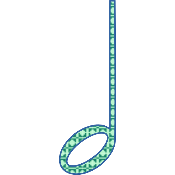 Half note with pattern | Free SVG
