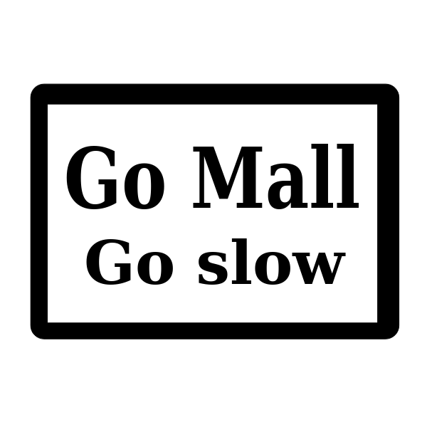 Go Slow road sign. | Free SVG