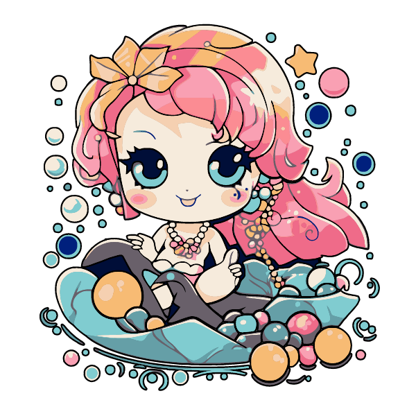 Chibi Mermaid | Free SVG