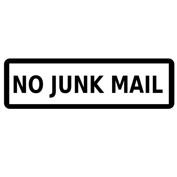 No junk mail. | Free SVG