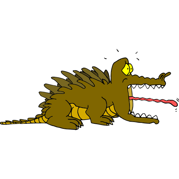 Shocked crocodile | Free SVG