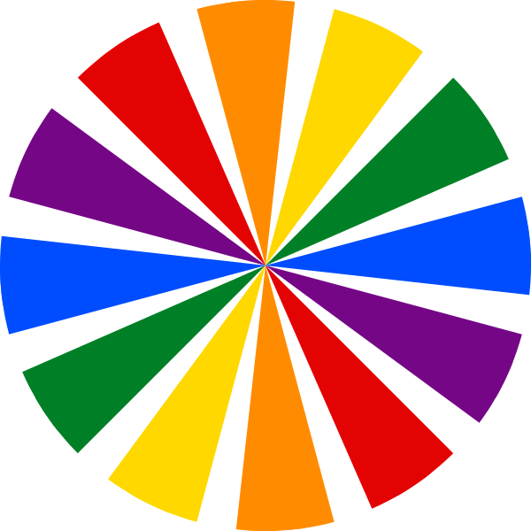 Radial rainbow starburst 24 pieces | Free SVG