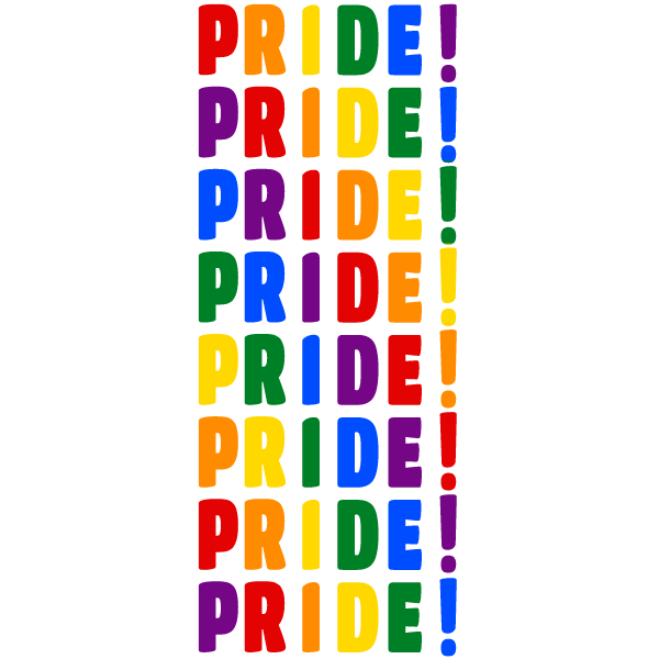 Pride banner transparent tall | Free SVG