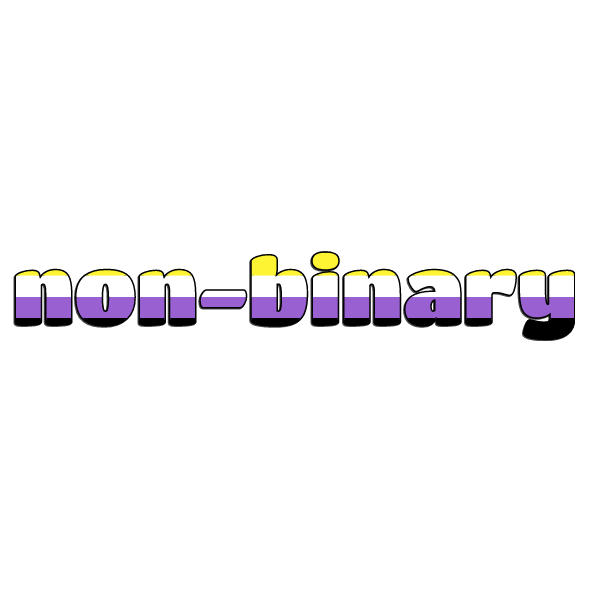 Non-binary text lowercase | Free SVG