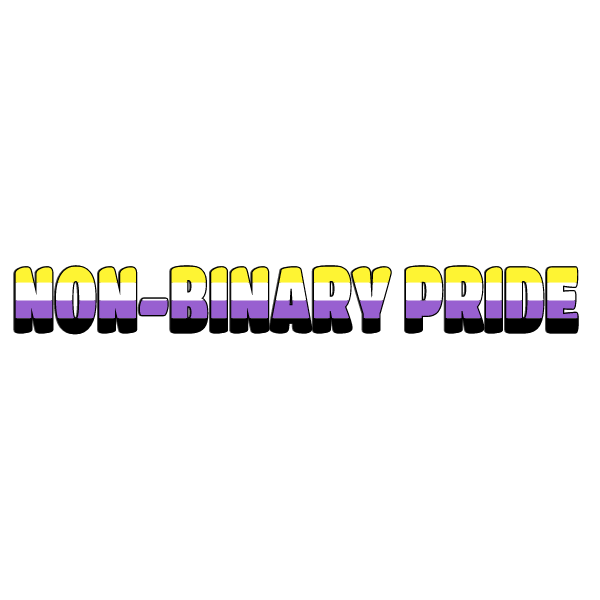 Non-binary pride letters | Free SVG