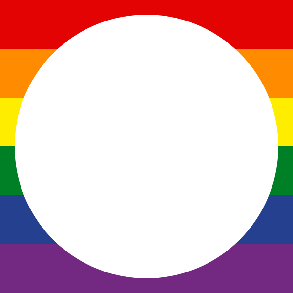 LGBT+ gay pride flag border | Free SVG