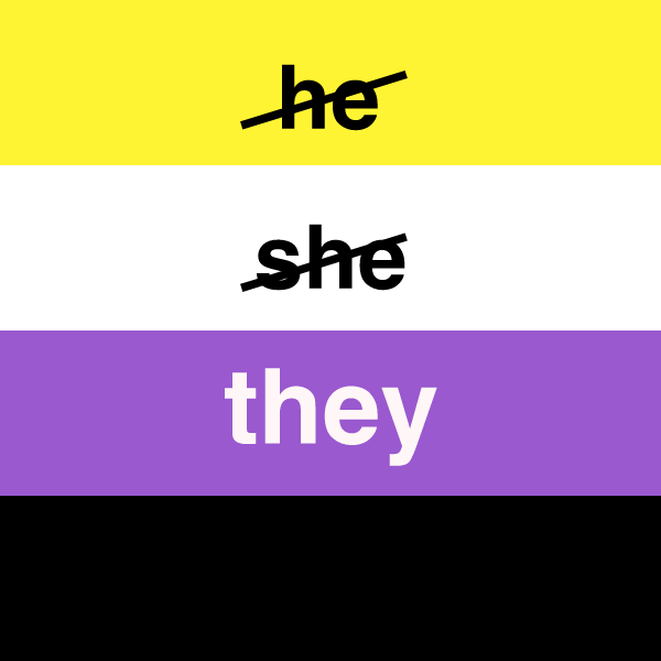 Non-binary they pronouns pride flag | Free SVG