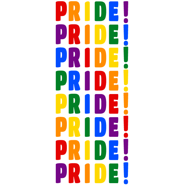 Pride! LGBT+ gay pride lines in multicolor | Free SVG