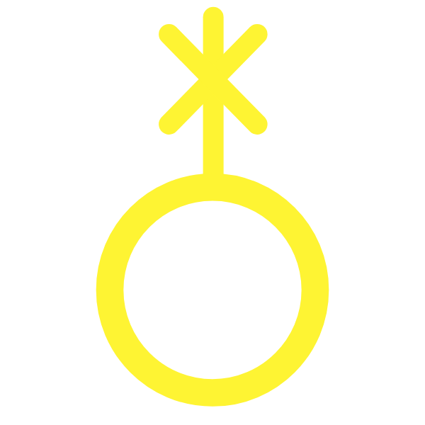 non-binary genderqueer yellow symbol | Free SVG