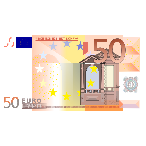 Vector Image Of 50 Euro Banknote Free SVG Vector Image Of 50 Euro Banknote Free SVG