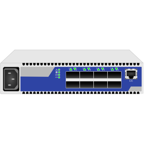 48 Ports Network Switch Numbered | Free SVG