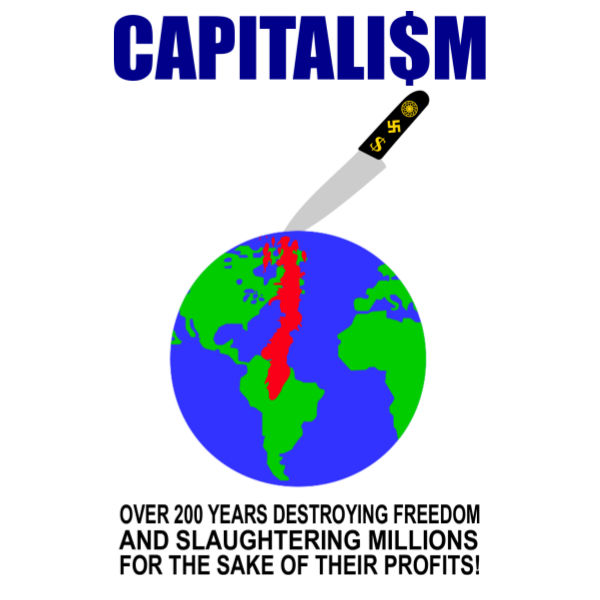 vector illustration of capitalism be calm till impact sign | Free SVG