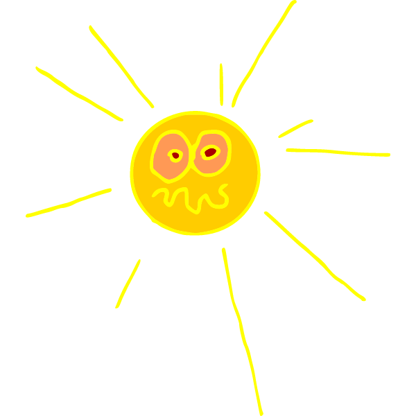 Crazy sun | Free SVG