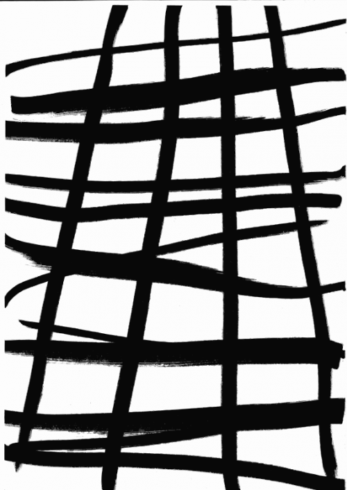 Cross hatching texture made with a gigantic Sharpie chisel tip marker ...