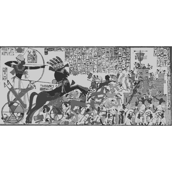 English: Ramesses IIs victory over the Cheta people and the Siege of ...
