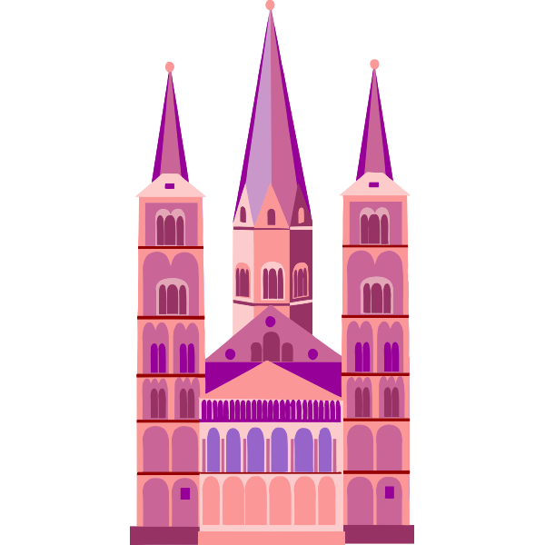 Pink medieval castle | Free SVG