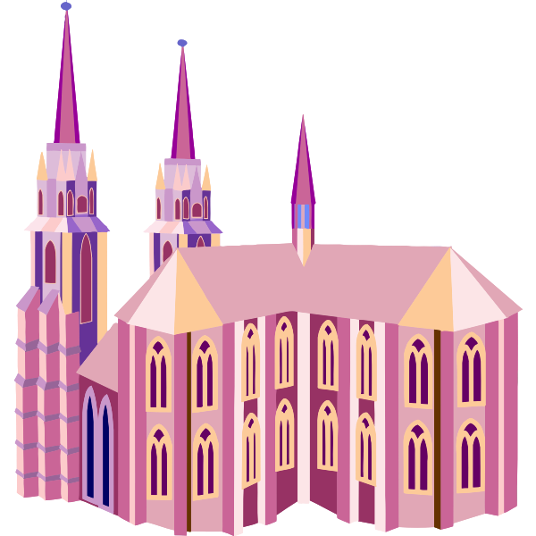 Pink medieval castle | Free SVG