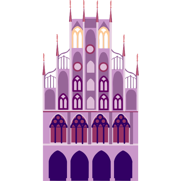 Pink medieval castle | Free SVG