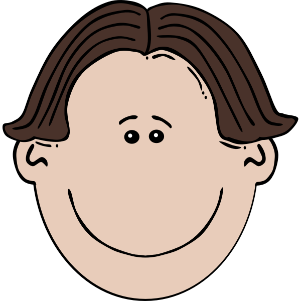Outline boy face vector | Free SVG
