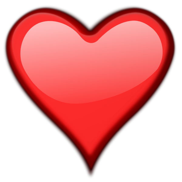Heart shape in a rectangle vector image | Free SVG