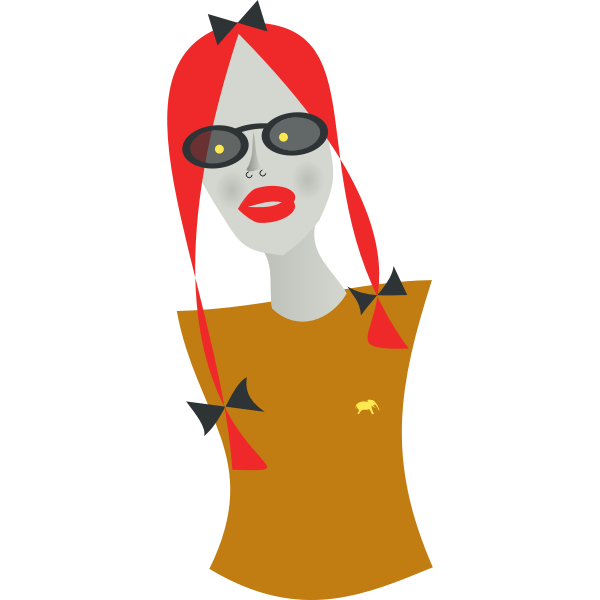 Chic lady illustration | Free SVG