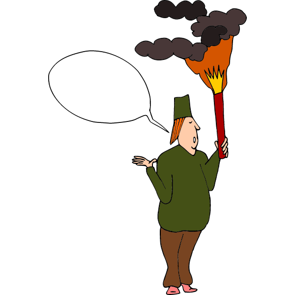 Man with fireworks | Free SVG
