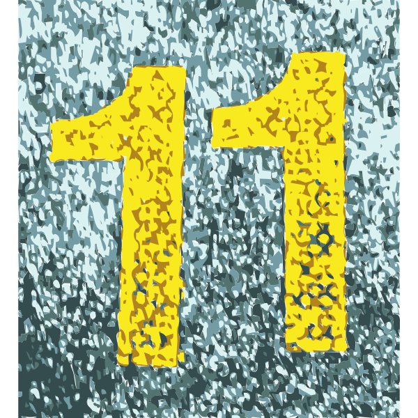 Number 11 dirty | Free SVG