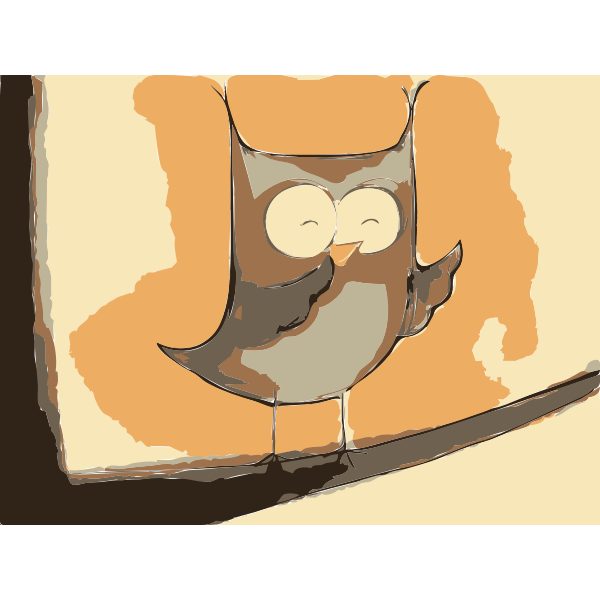 Owl Tablet Painting | Free SVG