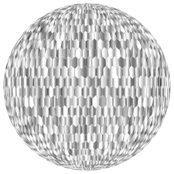 Prismatic Hexagonal Grid Sphere Variation 2 With Strokes | Free SVG