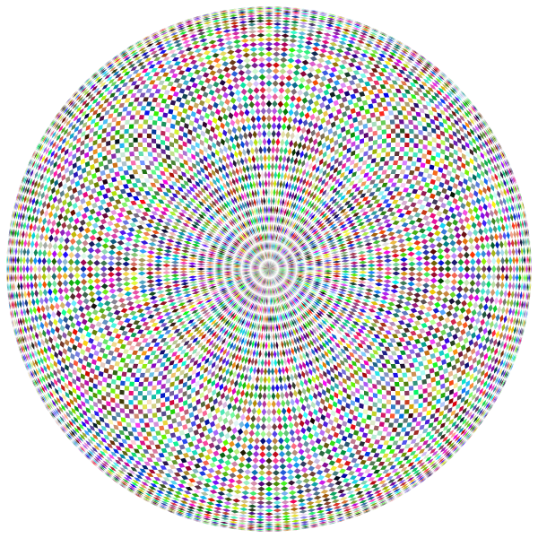 Colorful Toroid Mandala 6 With Black Background | Free SVG