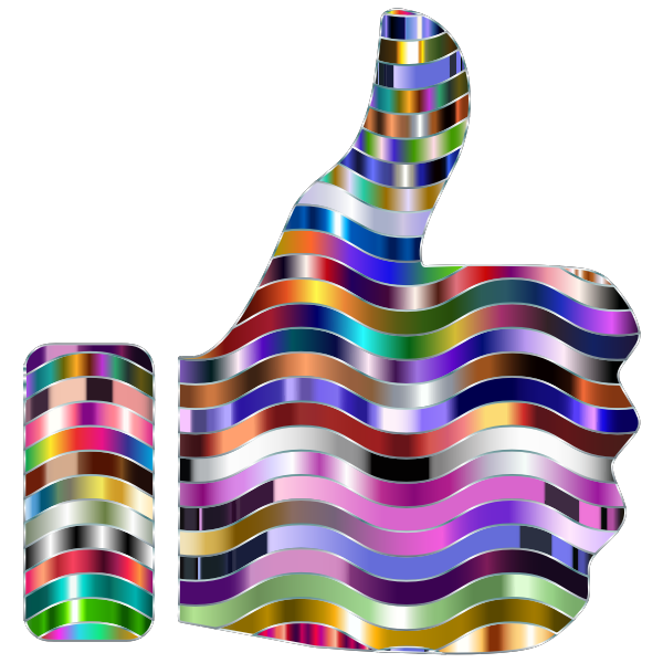Colorful Pattern Thumbs Up | Free SVG