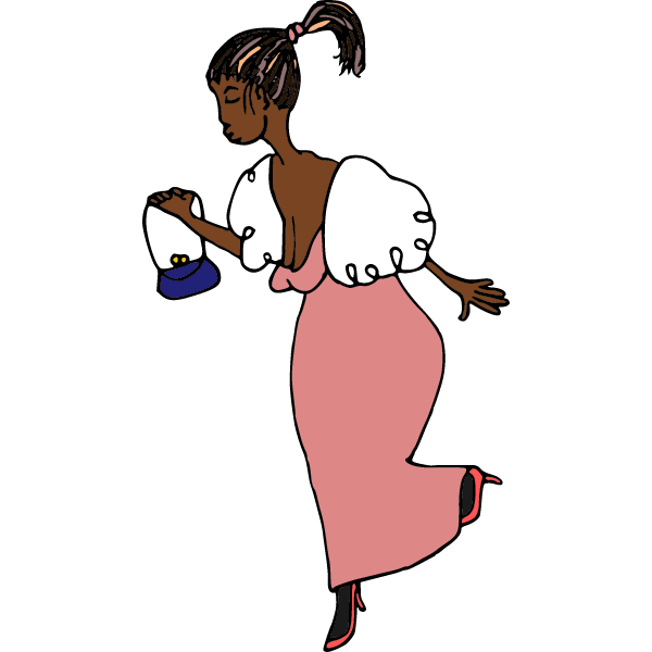 Runing partygirl | Free SVG