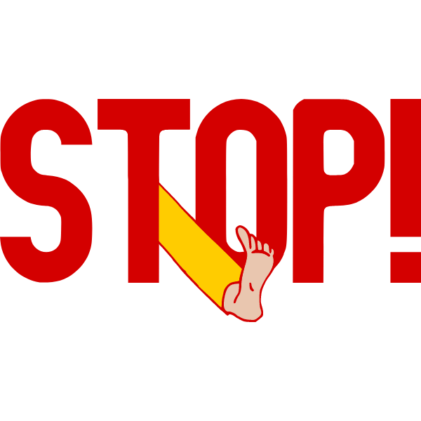 Stop foot | Free SVG