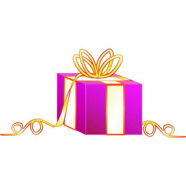 Red gift box vector graphics | Free SVG