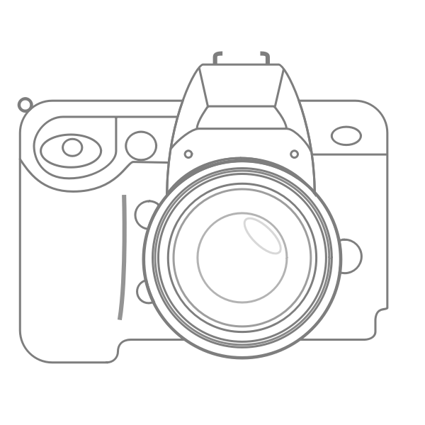 Digital camera Nikon D3100 top view vector clip art | Free SVG
