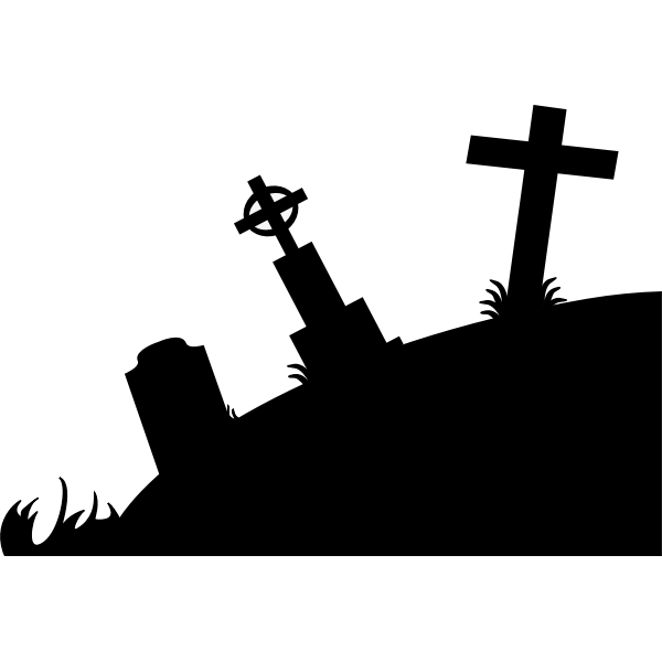Tilted cross on a grave photocopy image | Free SVG
